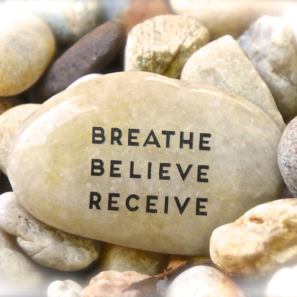 Painted Rock Believe - Etsy