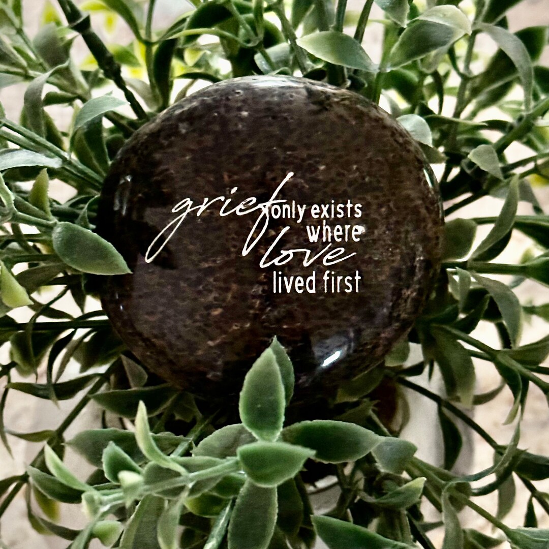 Engraved Word Rock Sympathy Gift Grief Only Exists Where Love Lived ...
