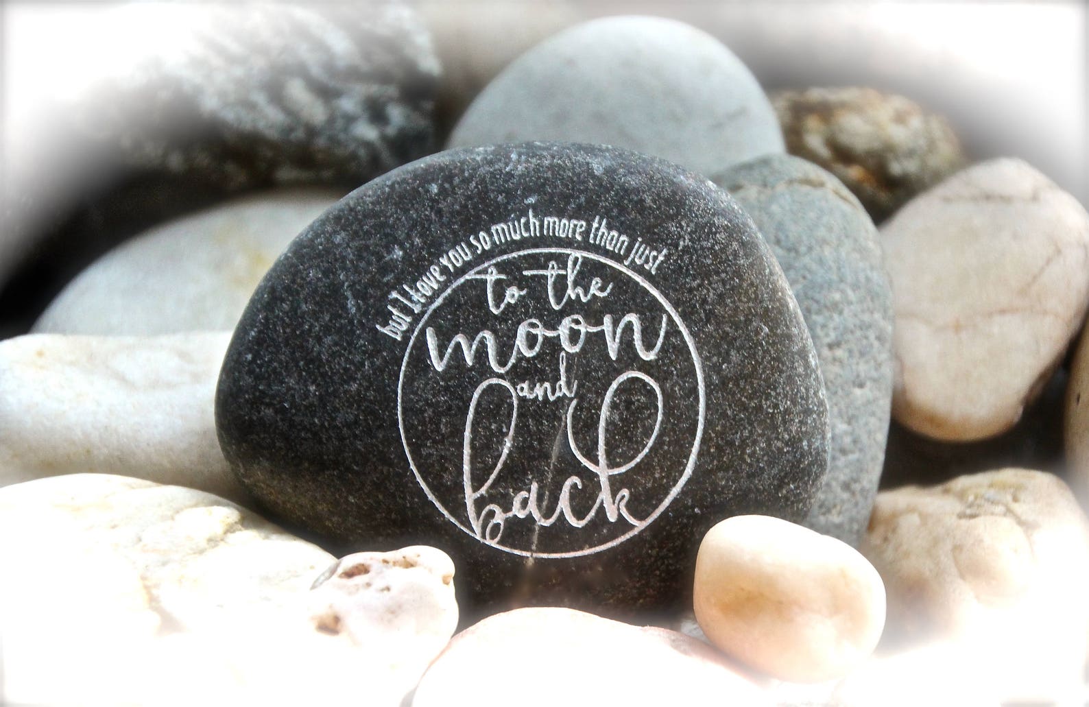 Inspirational Rock Engraved Word Rocks I Love You to the - Etsy