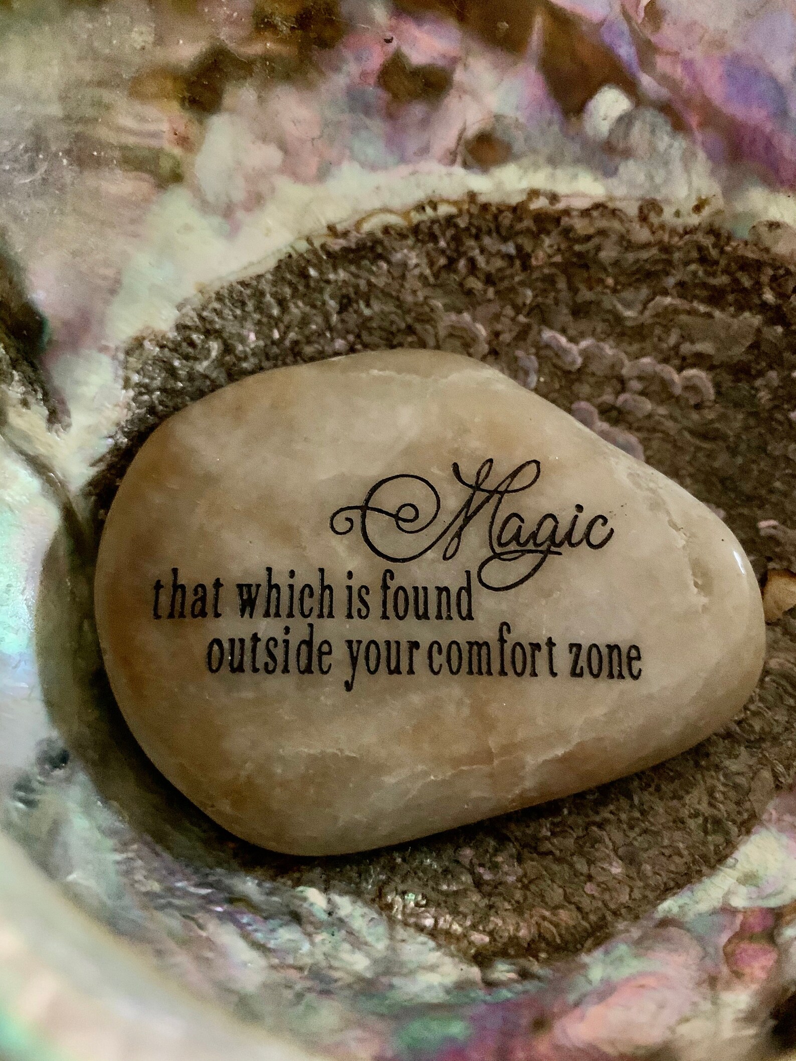 Inspirational Rock Engraved Word Rocks Magic That Which is | Etsy