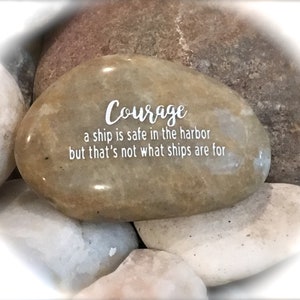 Engraved Rock: "courage" Quote | Inspirational Stone | Motivational ...