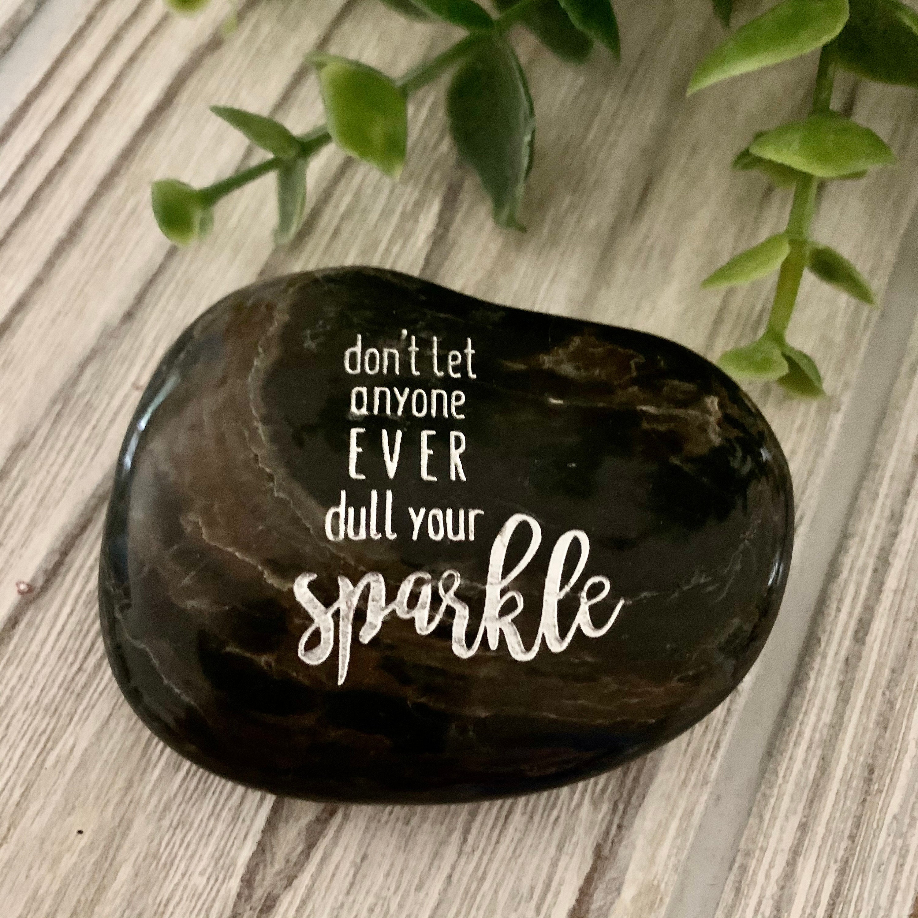 Inspirational Rock Engraved Word Rocks Don't Let Anyone - Etsy
