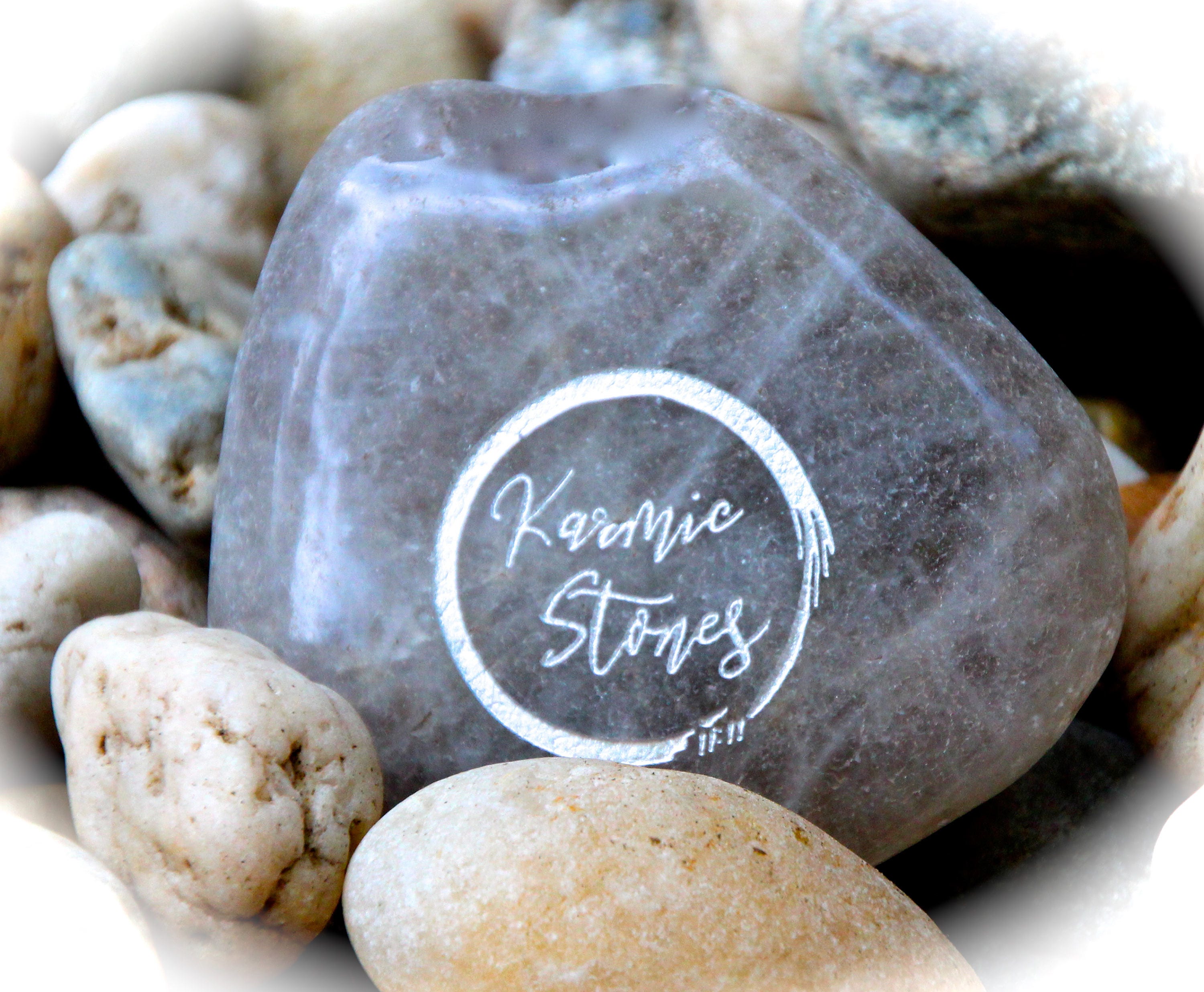 Inspirational Rock Engraved Word Rocks Just Chuck It in the | Etsy