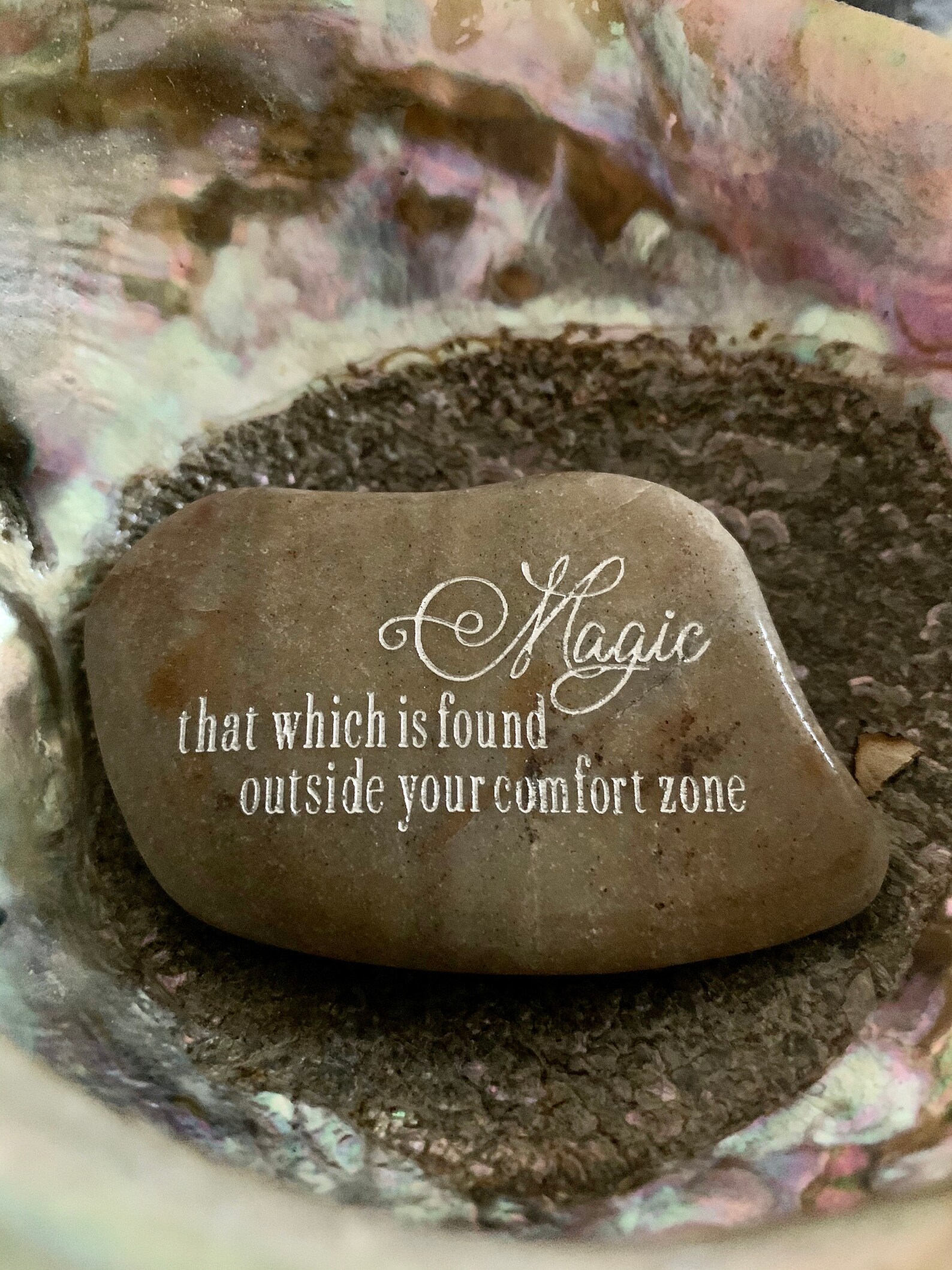 Inspirational Rock Engraved Word Rocks Magic That Which is | Etsy