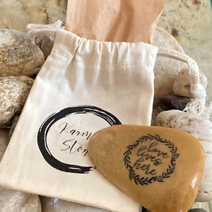 Inspirational Rock, Engraved Word Rocks, Love Lives Here ~ Engraved ...