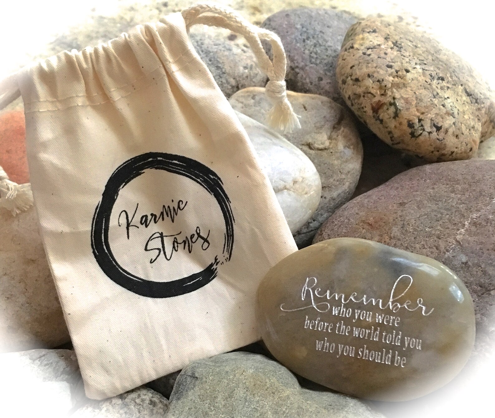 Inspirational Rock Engraved Word Rocks Remember Who You Were - Etsy