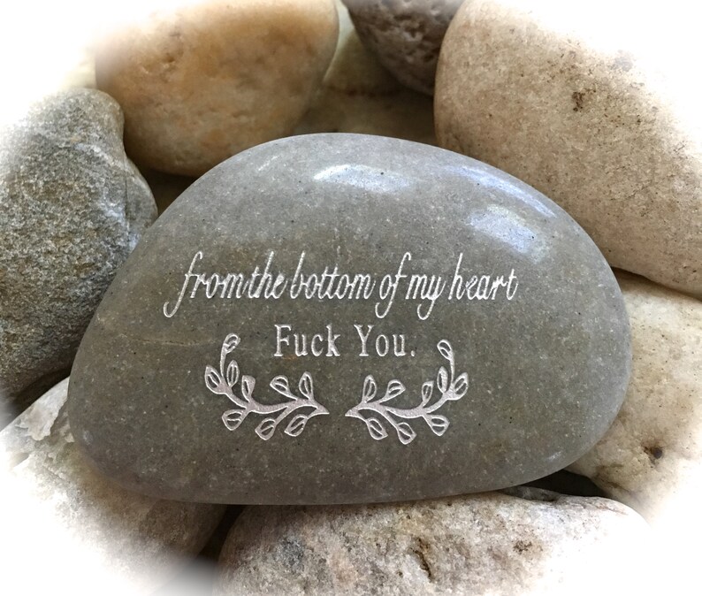 Inspirational Rock Engraved Word Rocks From the Bottom of My - Etsy