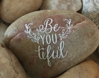 Inspirational Rock Engraved Word Rocks I'm Mostly Peace - Etsy