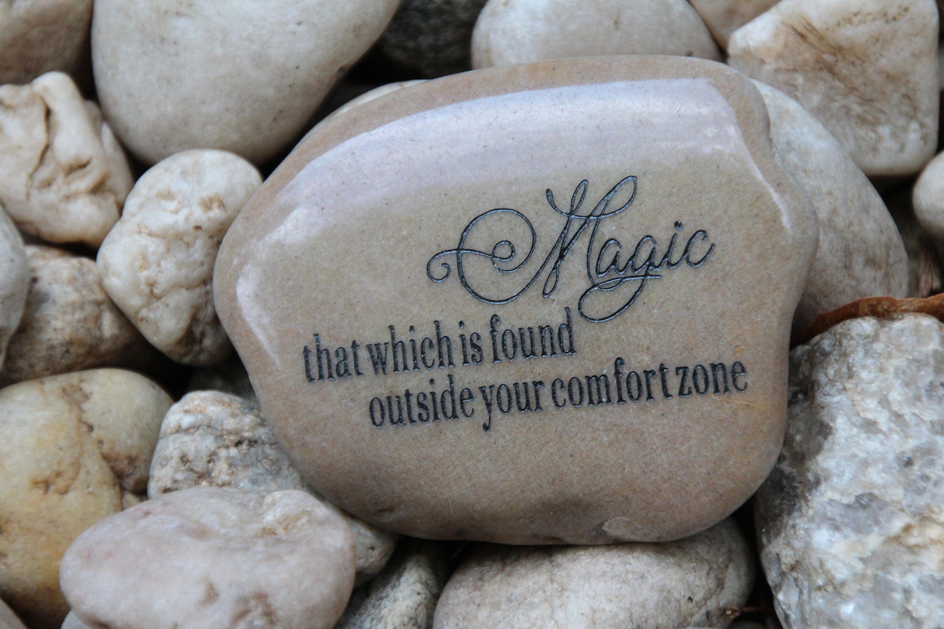 Inspirational Rock Engraved Word Rocks Magic That Which is | Etsy