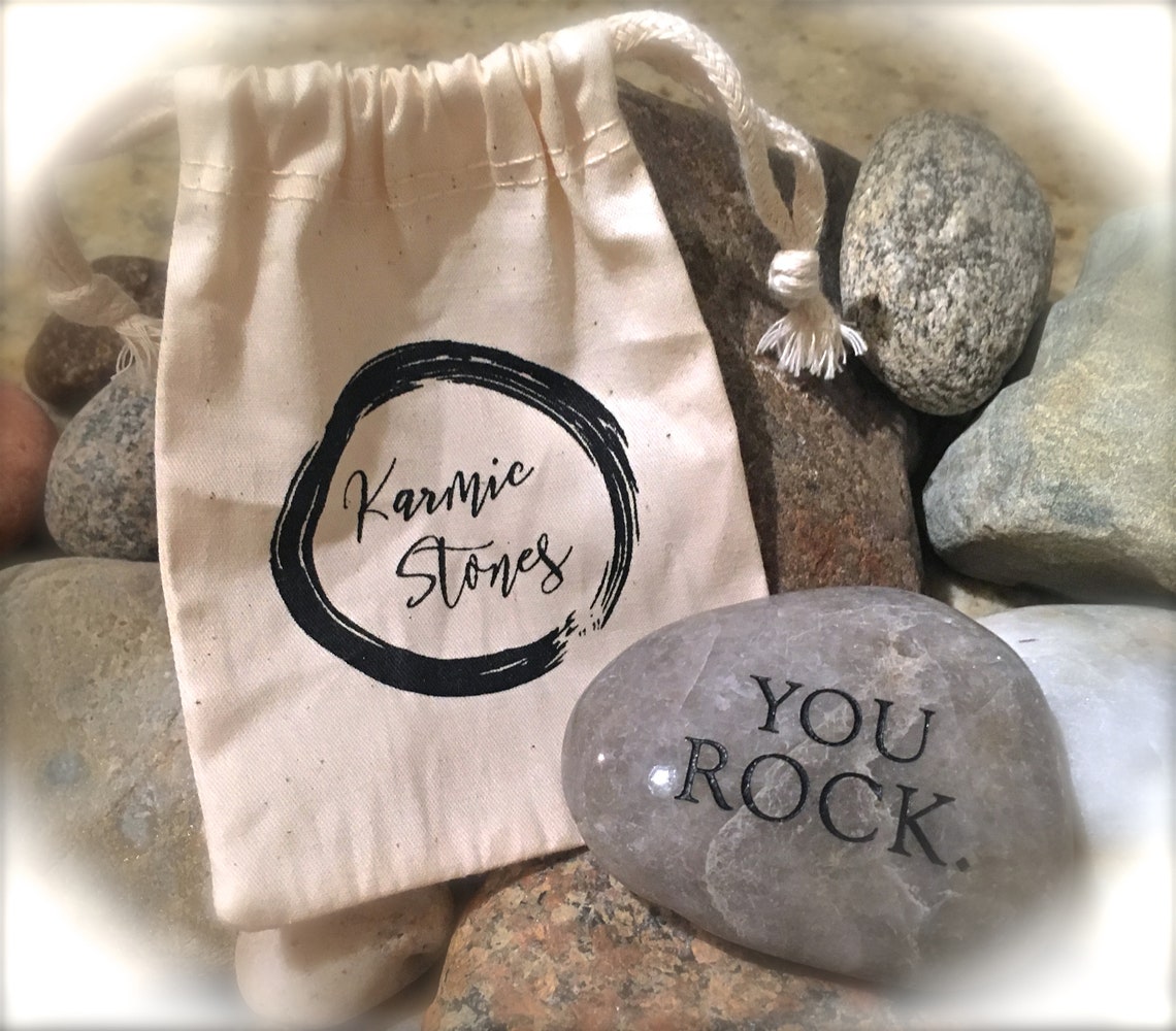 Engraved Rock ~ 'you Rock' ~ Inspirational Stone - Gratitude | Thank ...