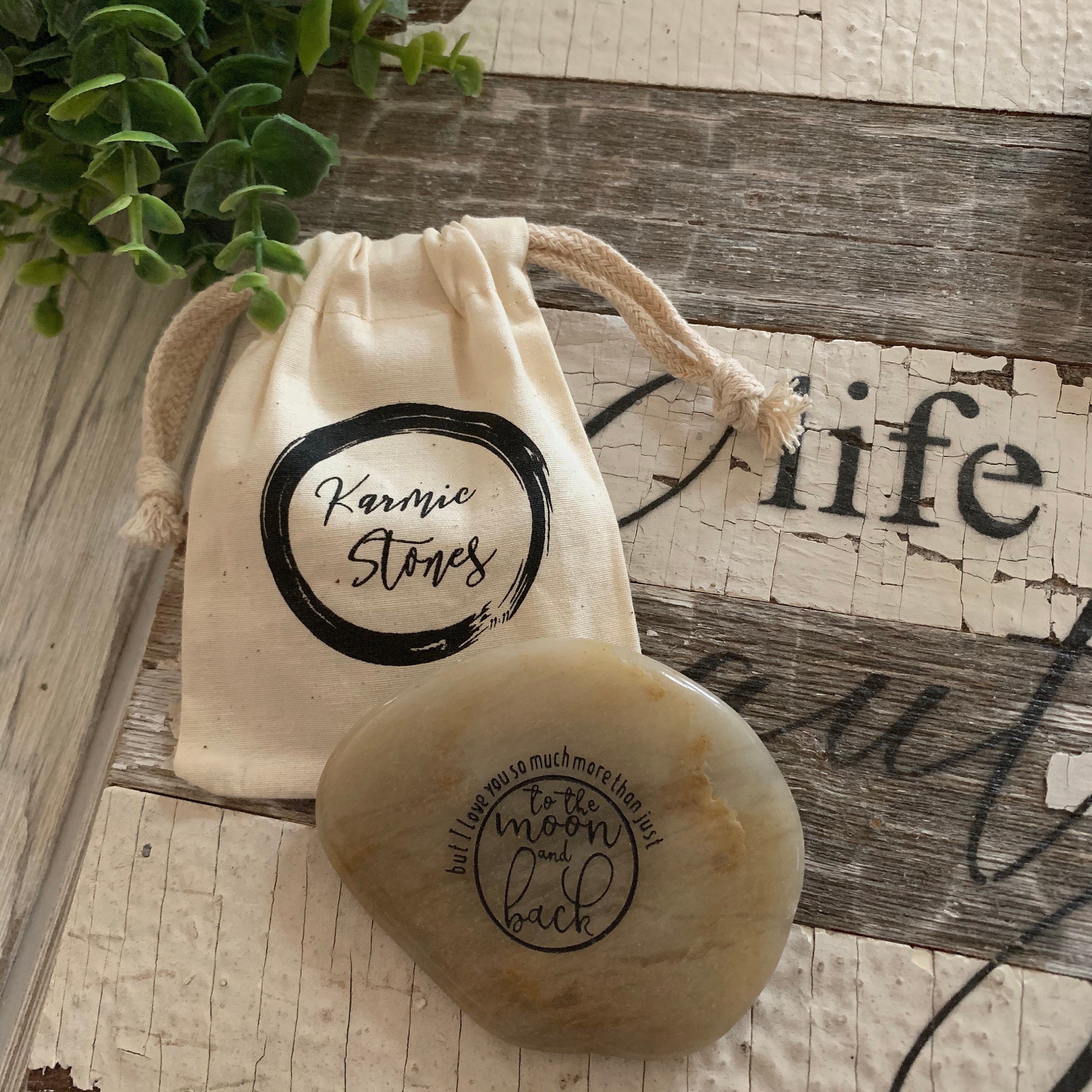 Inspirational Rock Engraved Word Rocks I Love You to the - Etsy