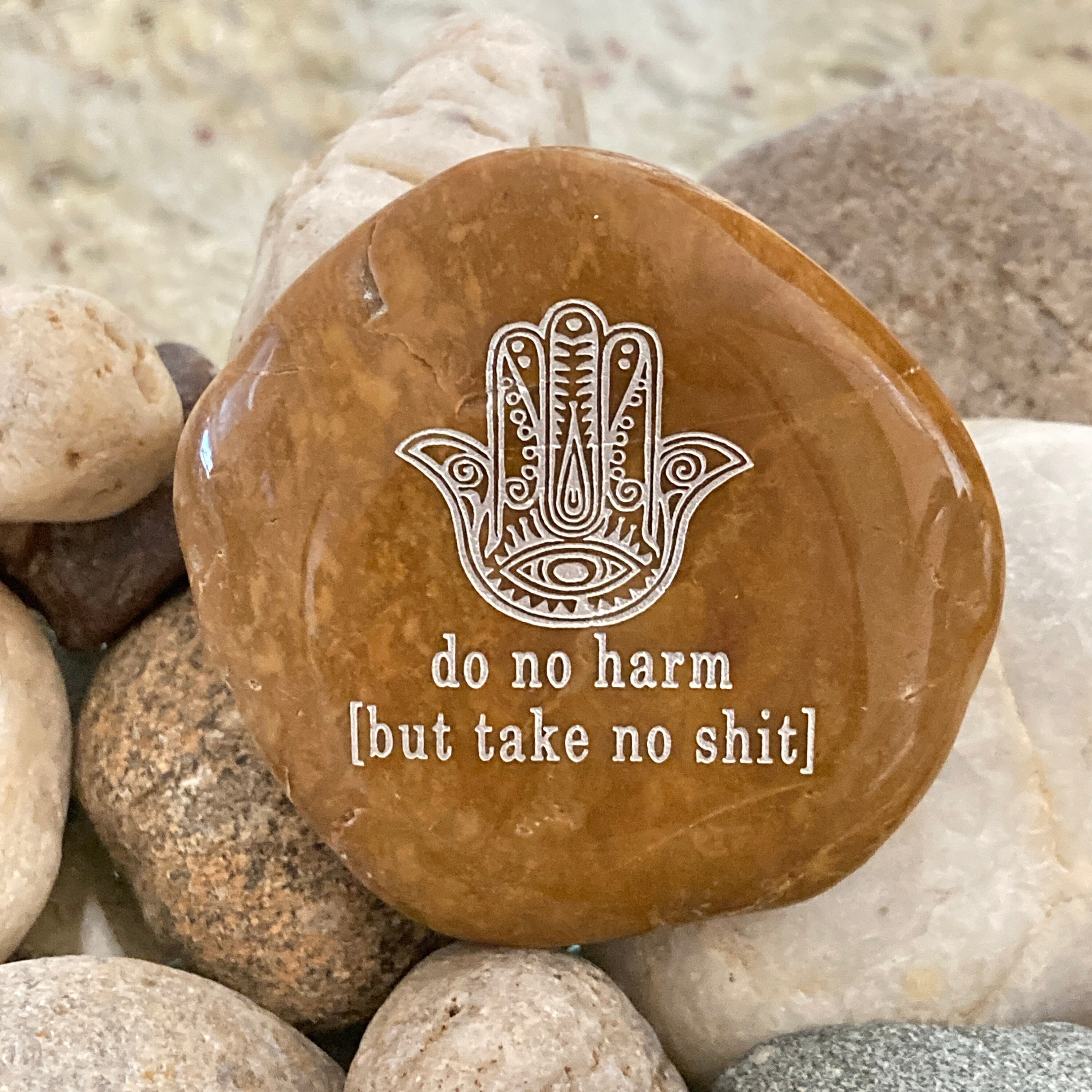 Inspirational Rock Engraved Word Rocks Do No Harm but Take | Etsy