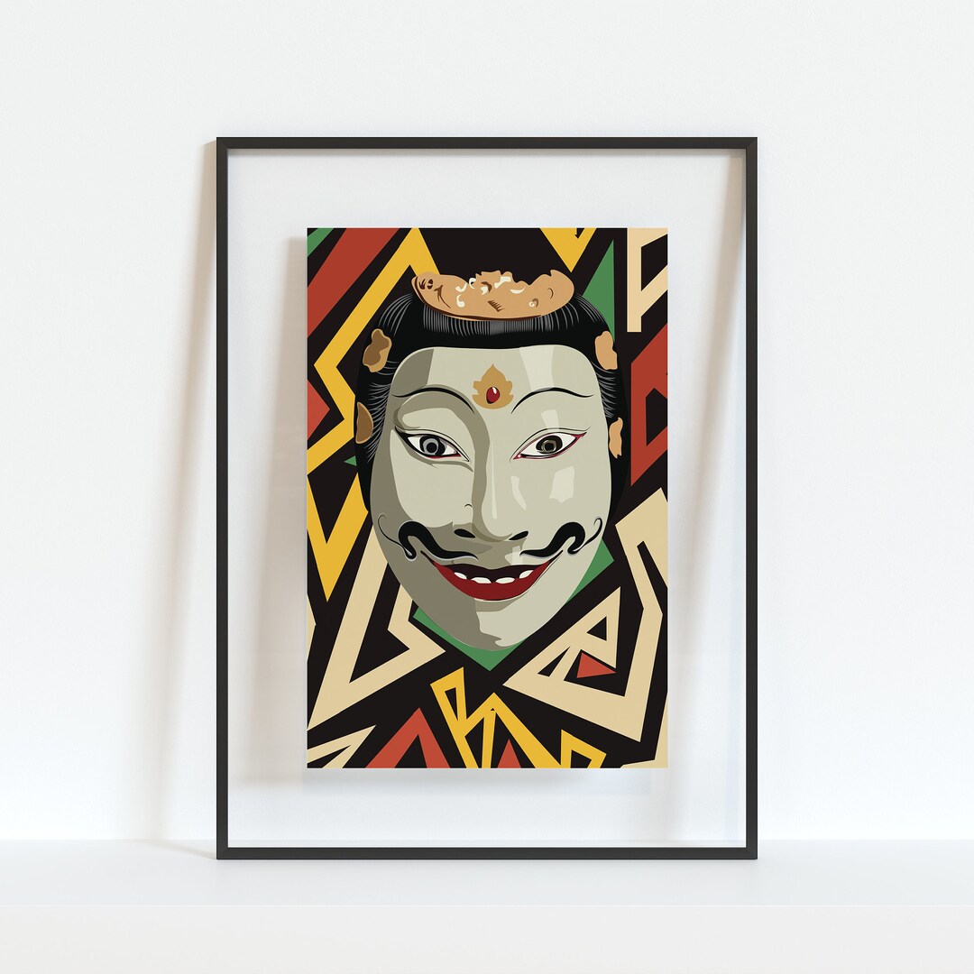 Tapel Bali,balinese Mask, DIGITAL DOWNLOAD Art, Printable Wall Art ...