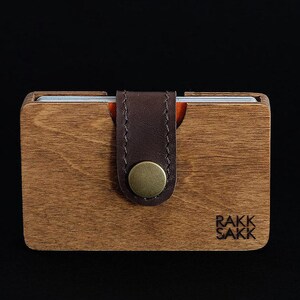 Wooden Card Case, Debit/credit Card Holder, Plywood Case, Natural Wood ...