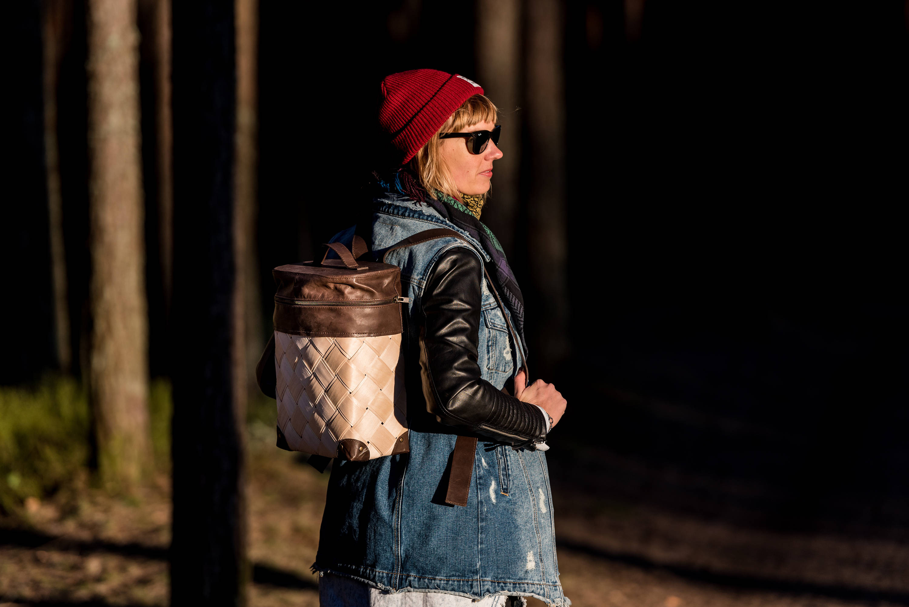 Wood and Leather Rucksack, Wooden Bag, Unique Bag, Handmade Bag ...