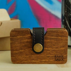 Wooden Card Case, Debit/credit Card Holder, Plywood Case, Natural Wood ...