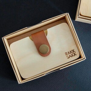 Wooden Card Case, Debit/credit Card Holder, Plywood Case, Natural Wood ...