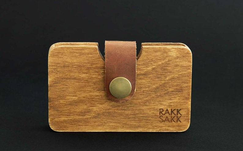Wooden Card Case, Debit/credit Card Holder, Plywood Case, Natural Wood ...