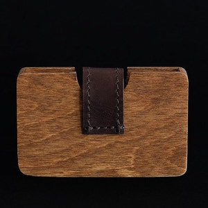 Wooden Card Case, Debit/credit Card Holder, Plywood Case, Natural Wood ...