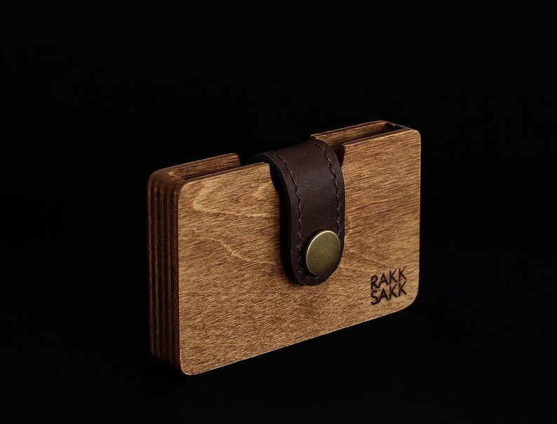 Wooden Card Case, Debit/credit Card Holder, Plywood Case, Natural Wood ...