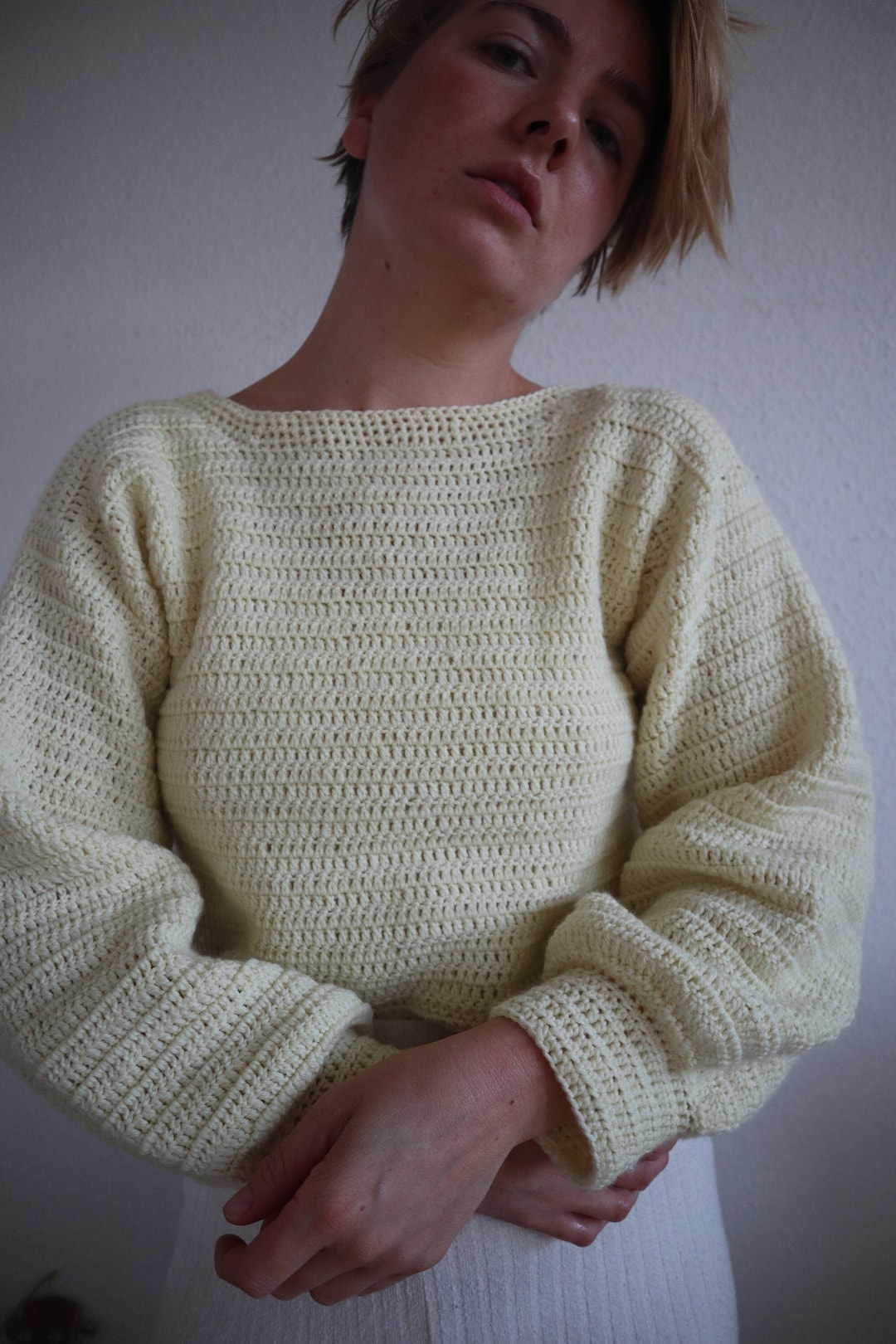 Crochet Pullover Simple Atlantis Wool Sweater Crochet Pattern (ENG/DA ...