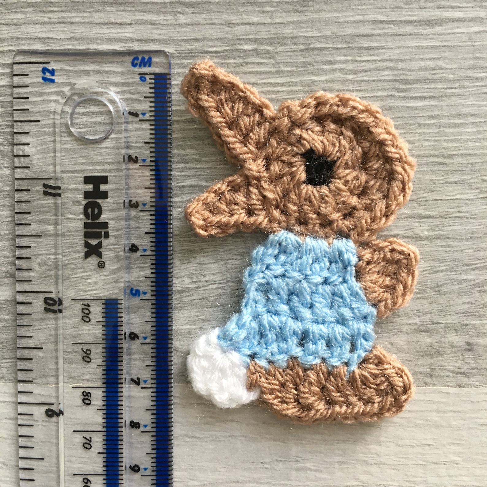 Bunny Applique Handmade Crochet Rabbit With Accessories - Etsy UK
