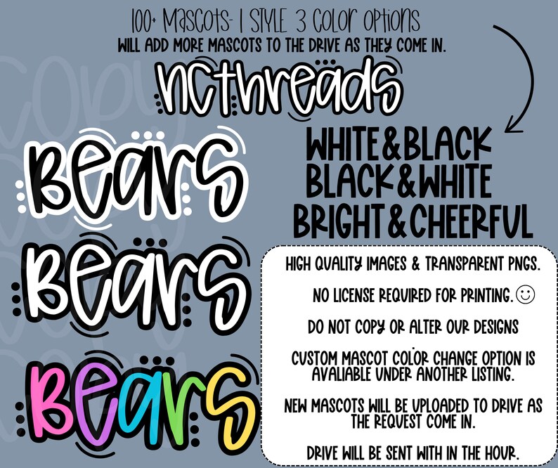 Mascot Bundle, School Mascot, School Spirit, Digital Download, Screen ...