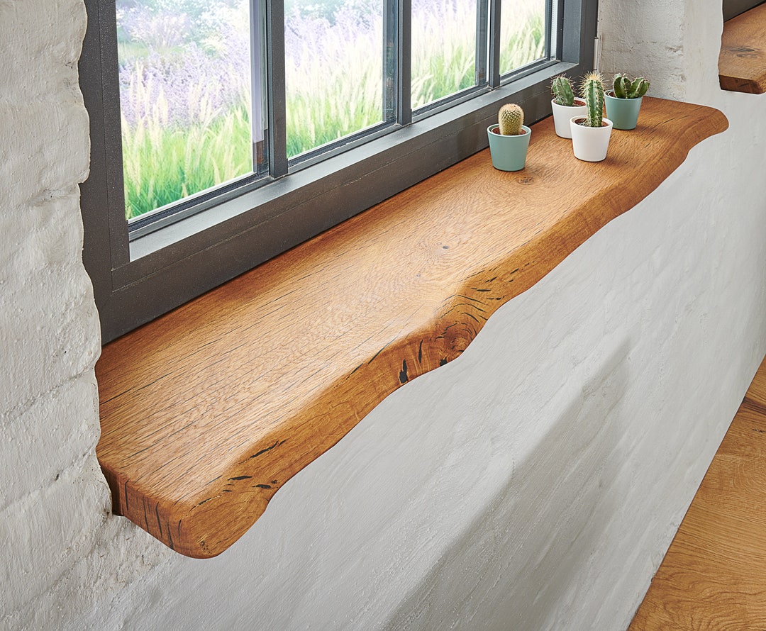 Window Sill Window Board Oak Rustic Wood Solid Wood Tree Edge - Etsy