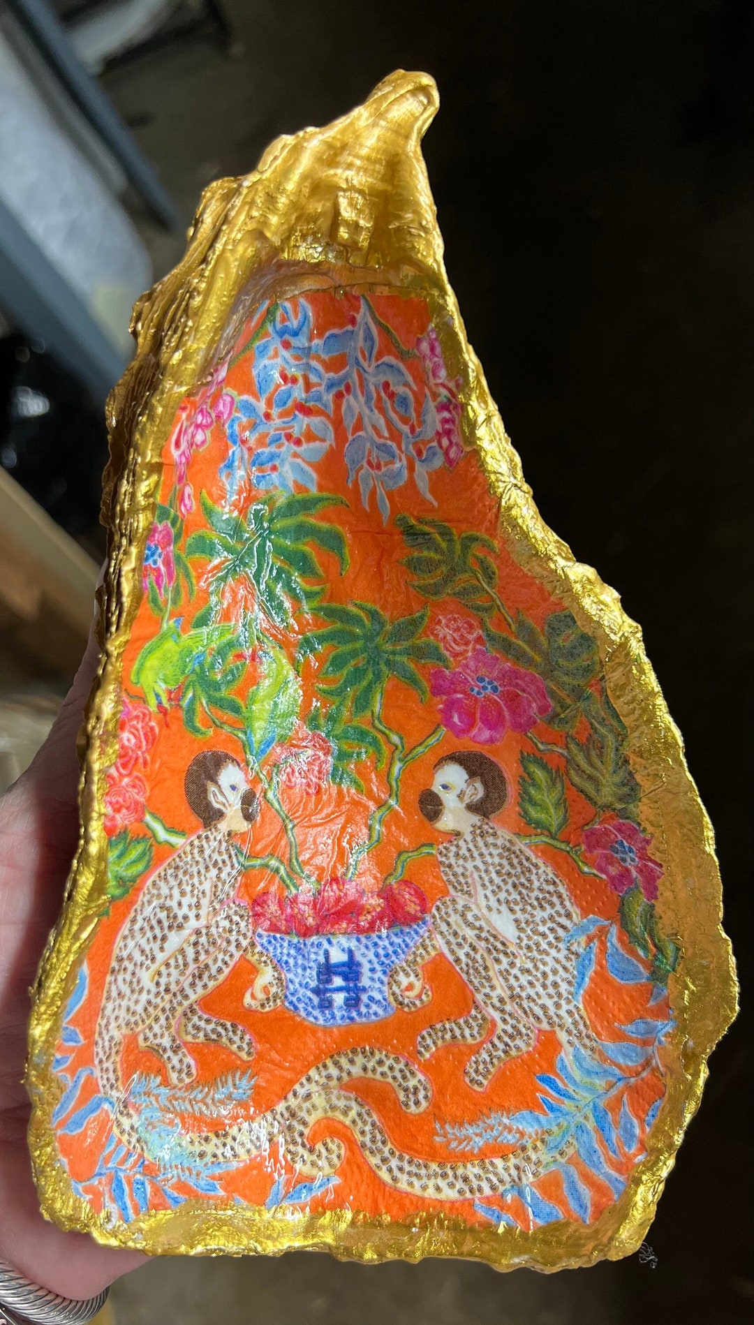 Giant Ornate Oyster Shell Decor - Etsy