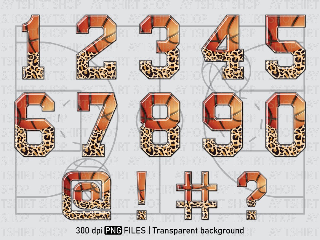 Basketball Numbers Png, Sport Cut Files, Basketball Font Png, Sports ...