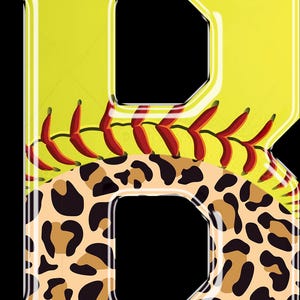 Softball Letters PNG, Softball Alphabet Letters PNG Bundle, Softball ...