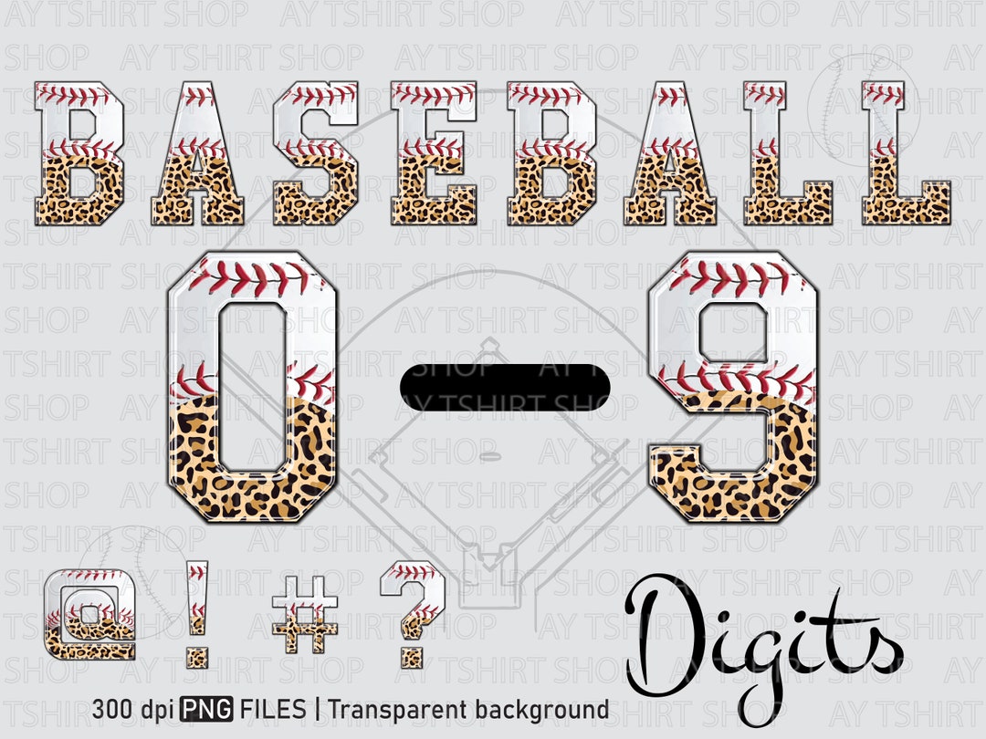 Baseball Numbers, Baseball PNG Numbers, Baseball Sports Doodle Numbers ...