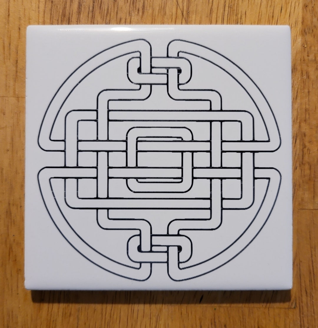 Celtic Knot Laser Engraved Tile Coaster - Etsy