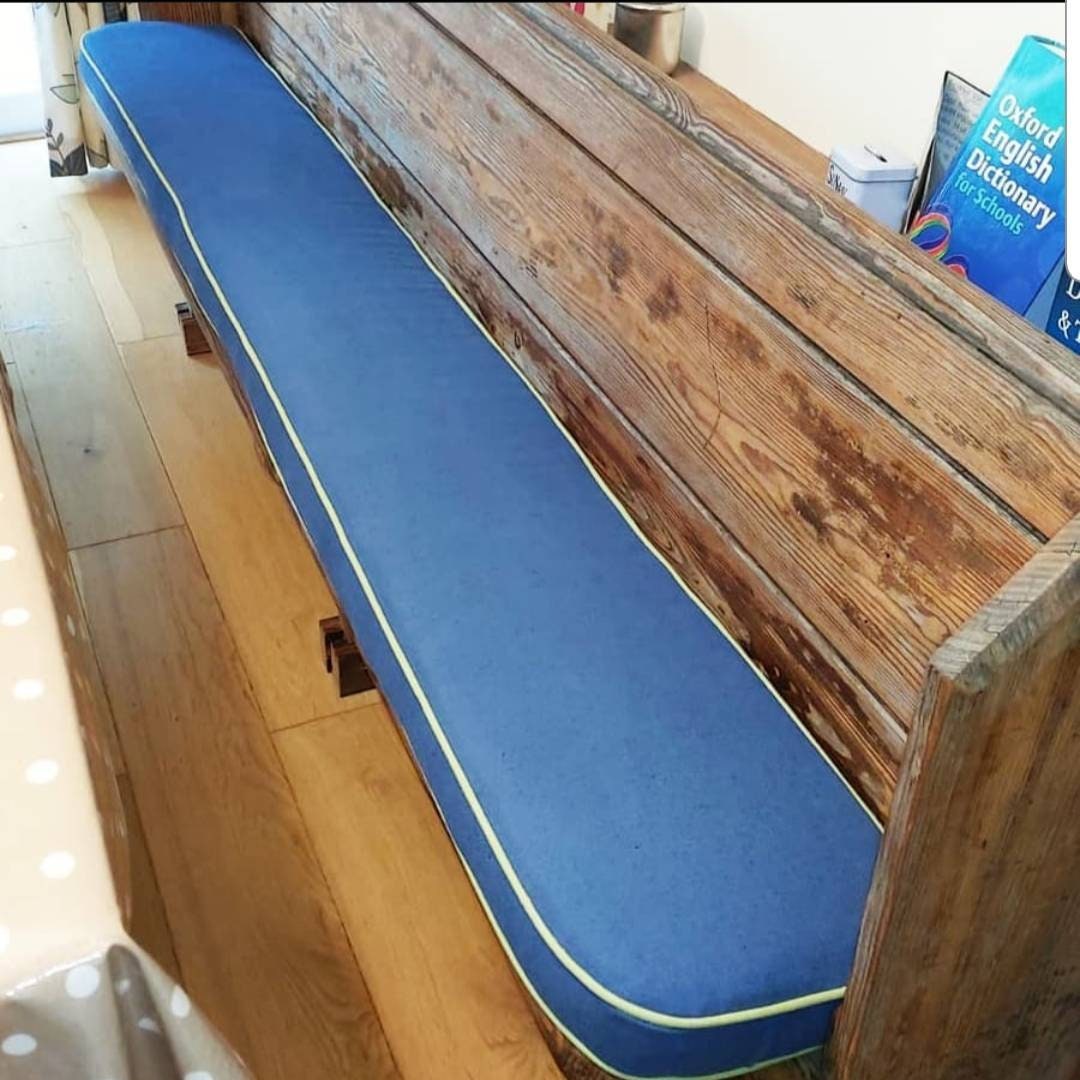 Linen Church Pew Cushion Cover Made to Measure - Choose Your Own Fabric ...