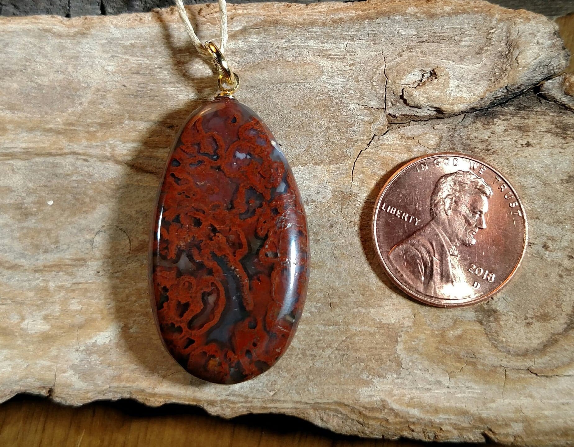 Fragmented Membrane Lake Superior Agate Pendant Necklace by Mother ...