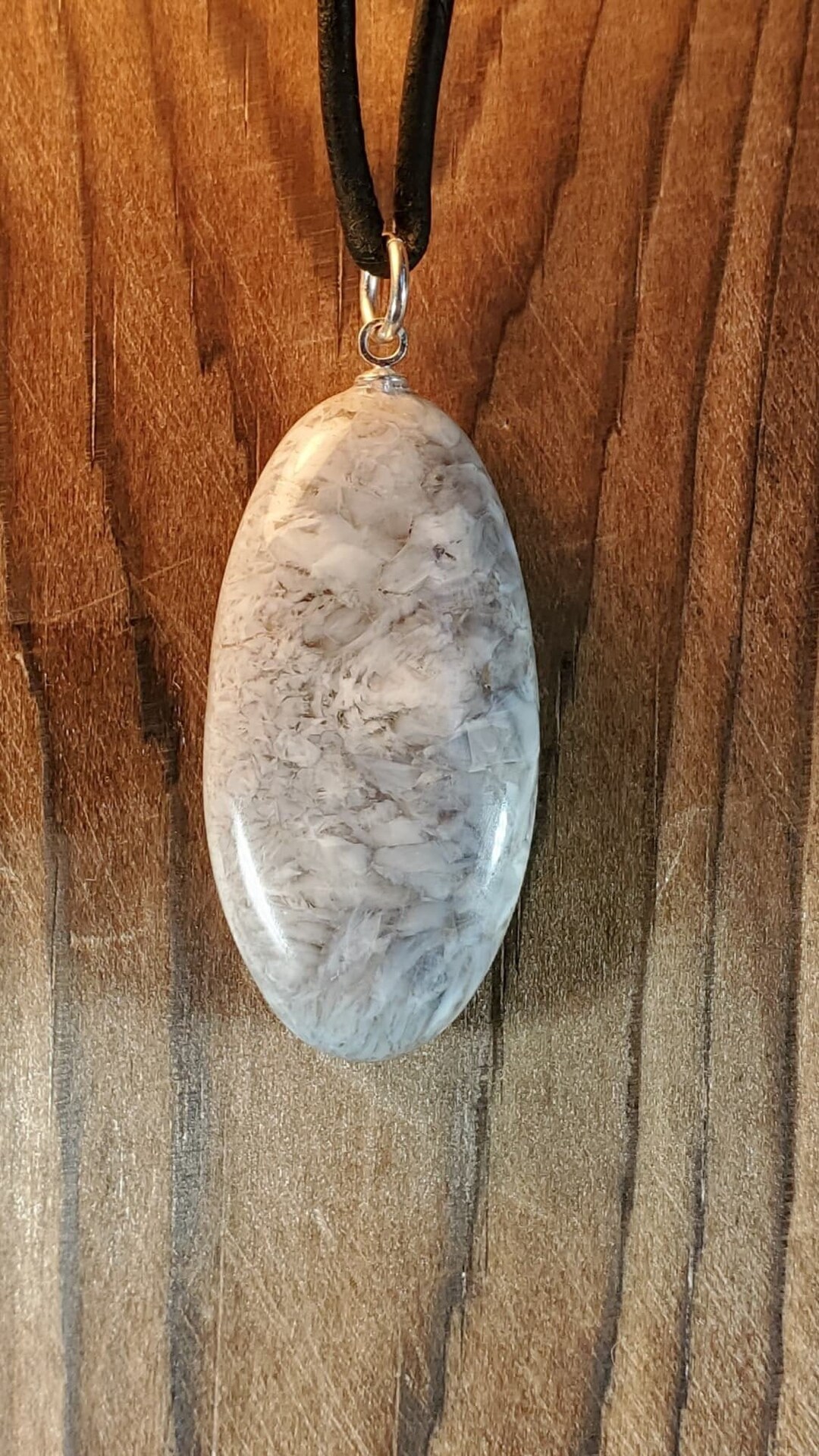 Collier pendentif en agate du lac Supérieur skip an Atom Agate par ...