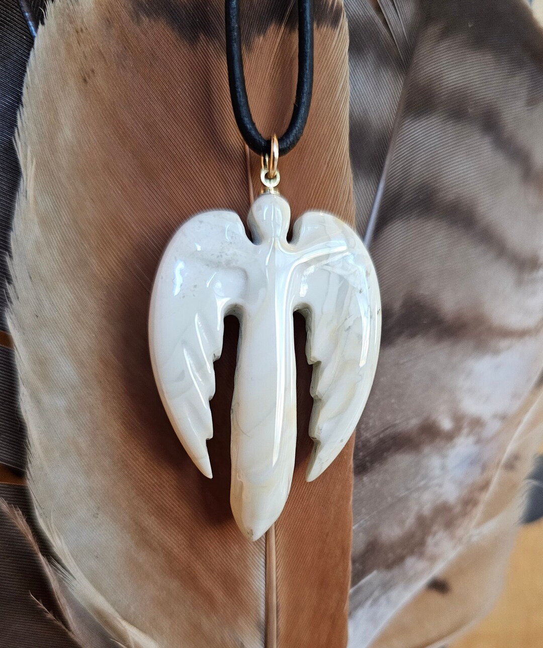 Willow Creek Picture Jasper Angel Pendant Necklace by Mother Earth ...