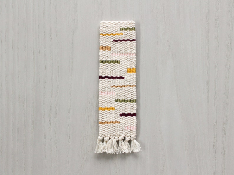 Hand Woven Bookmark Olive Green Deep Burgundy/purple - Etsy