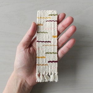 Hand Woven Bookmark - Olive Green, Deep Burgundy/purple, Peach, Yellow ...