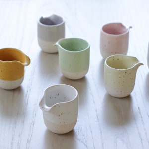 Mini Speckled Ceramic Pitcher/pourer/creamer Tiny Handmade - Etsy