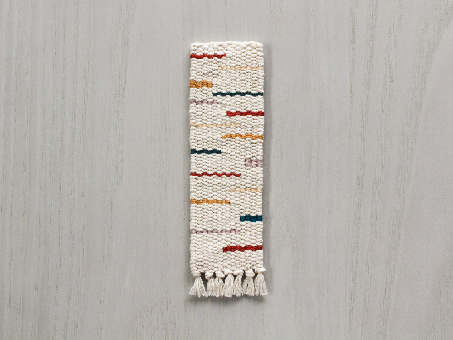 Handwoven Bookmark Rust Mauve Blue-green Gold Beige | Etsy