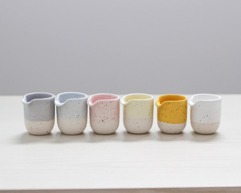 Mini Speckled Ceramic Pitcher/pourer/creamer Tiny Handmade - Etsy