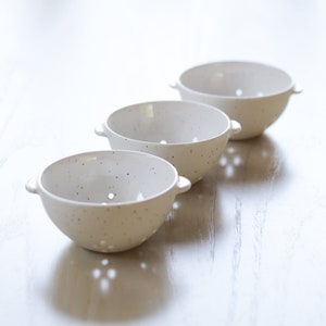 Tiny Ceramic Colander/berry Bowl/strainer Speckled Pastel Handmade ...
