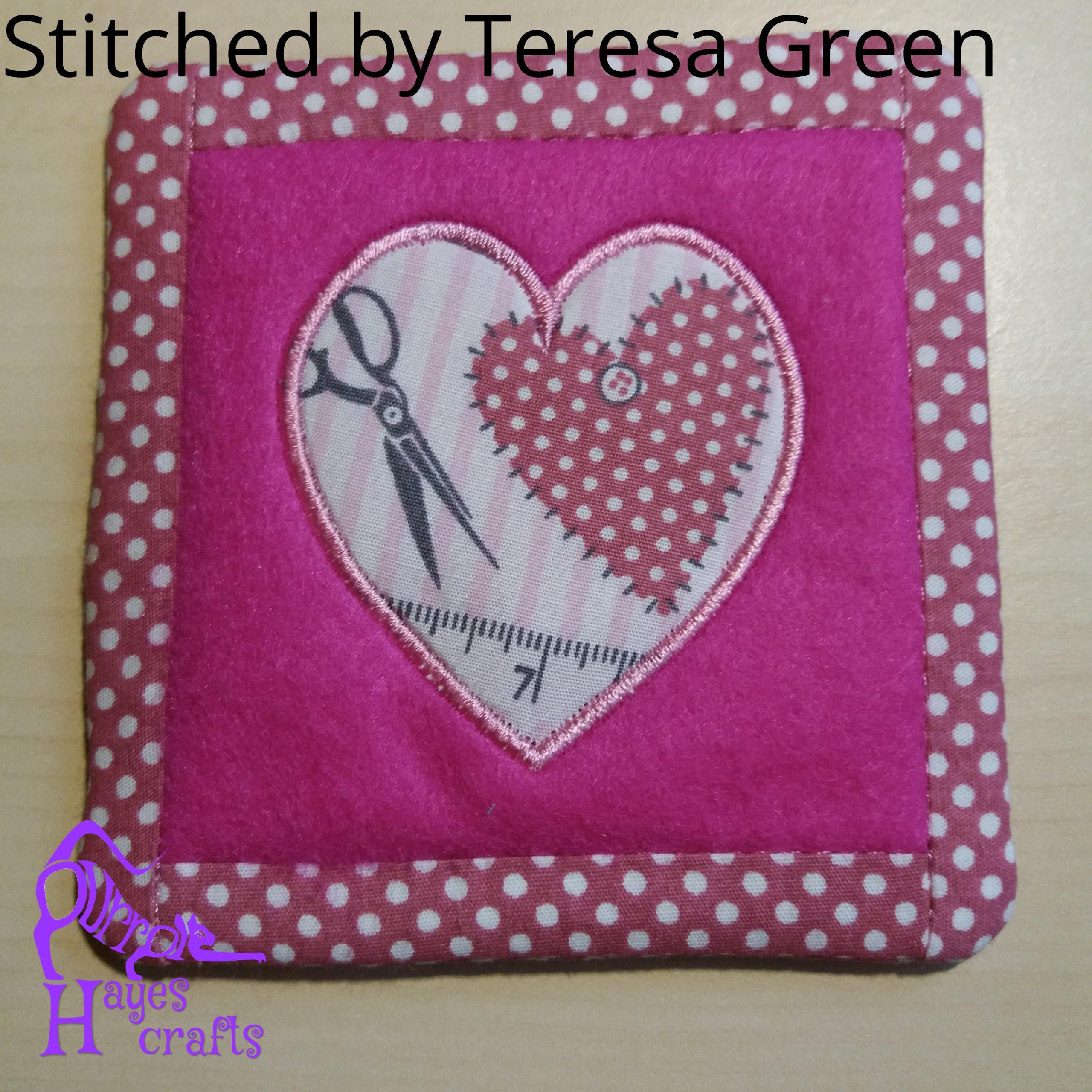 ITH Heart Coaster Machine Embroidery Design - Etsy