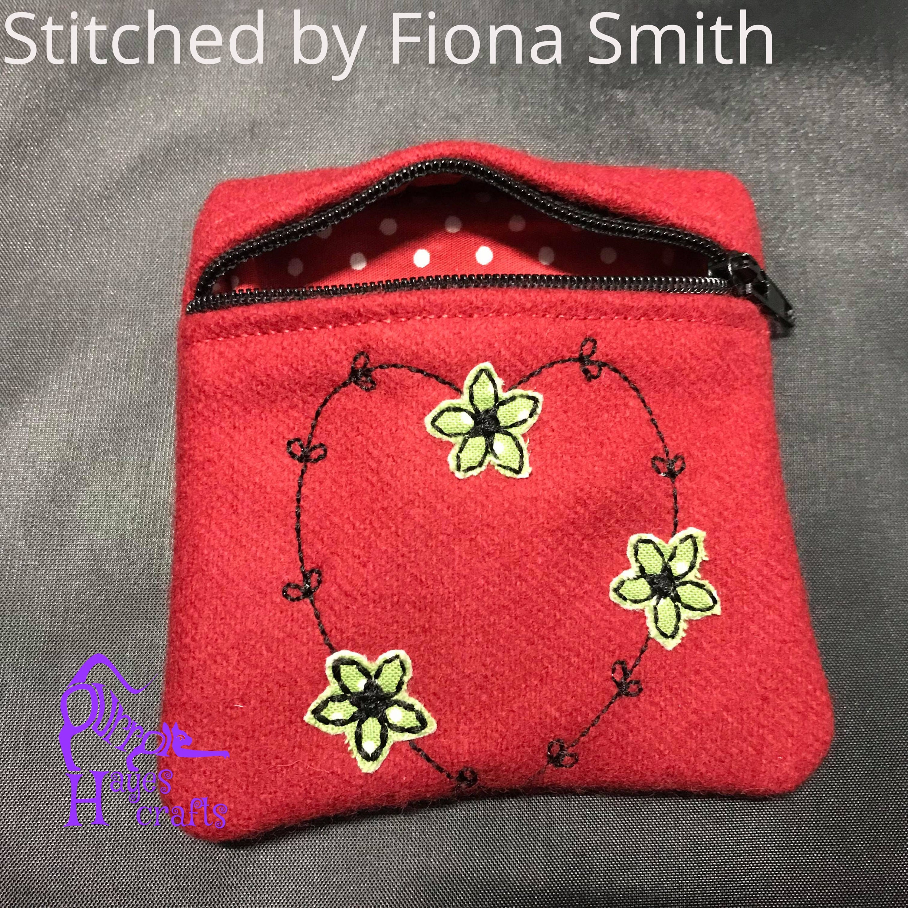 ITH Set of 4 Flower Coin Purses 4x4 Machine Embroidery | Etsy