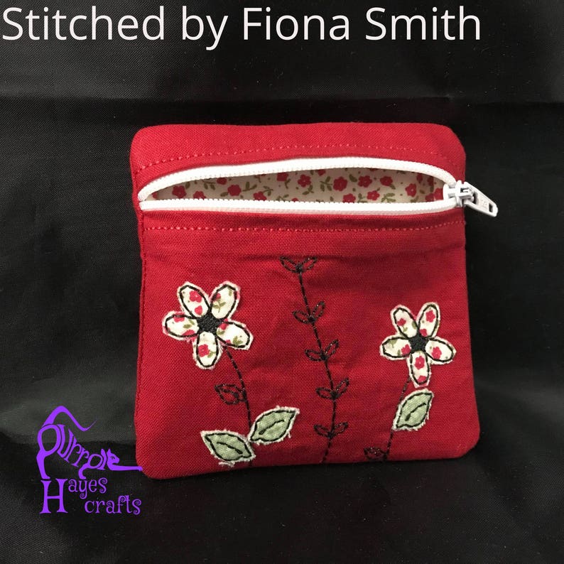 ITH Set of 4 Flower Coin Purses 4x4 Machine Embroidery - Etsy