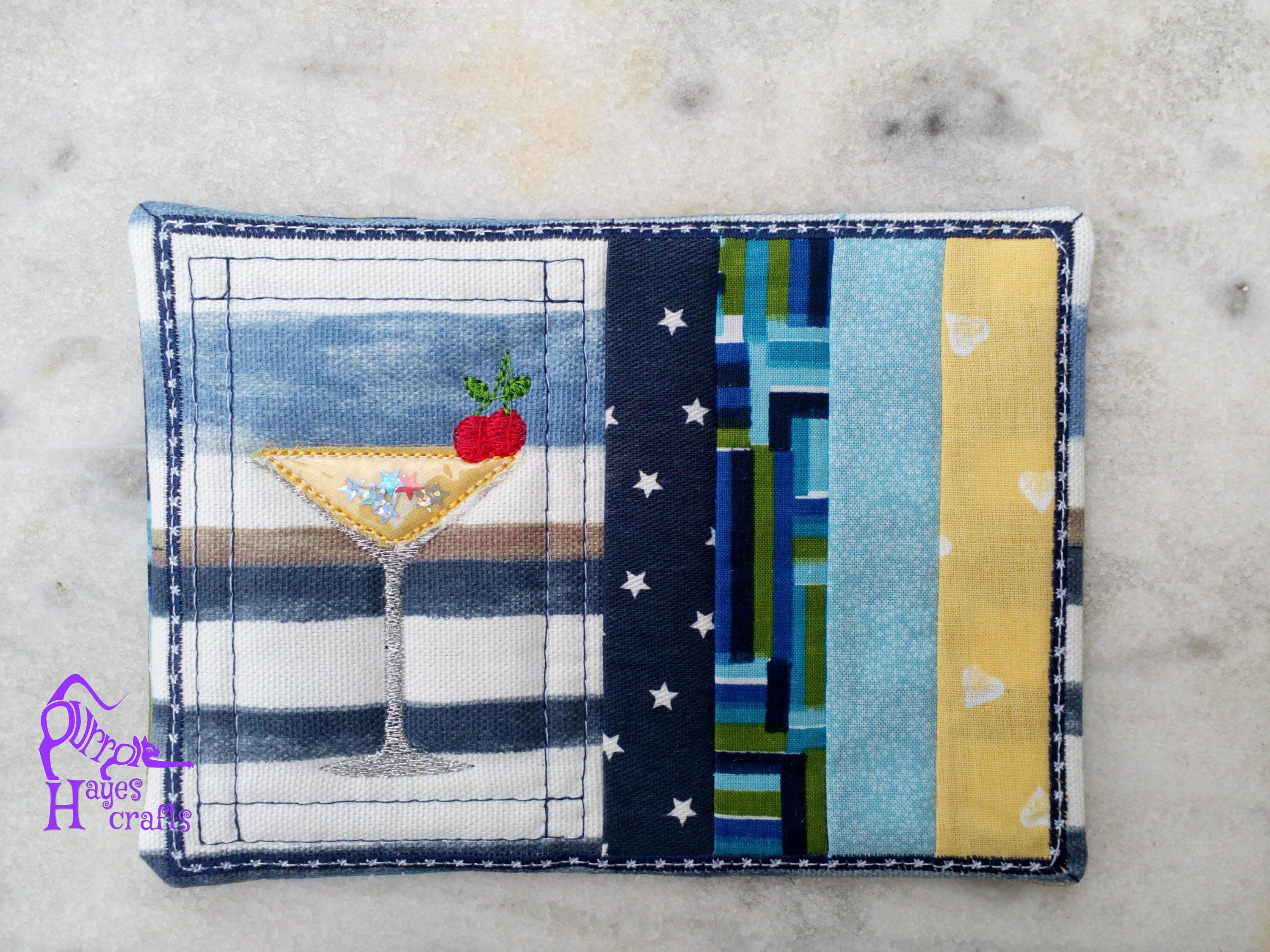 ITH Cocktail Coaster/mug Rug Machine Embroidery Design | Etsy