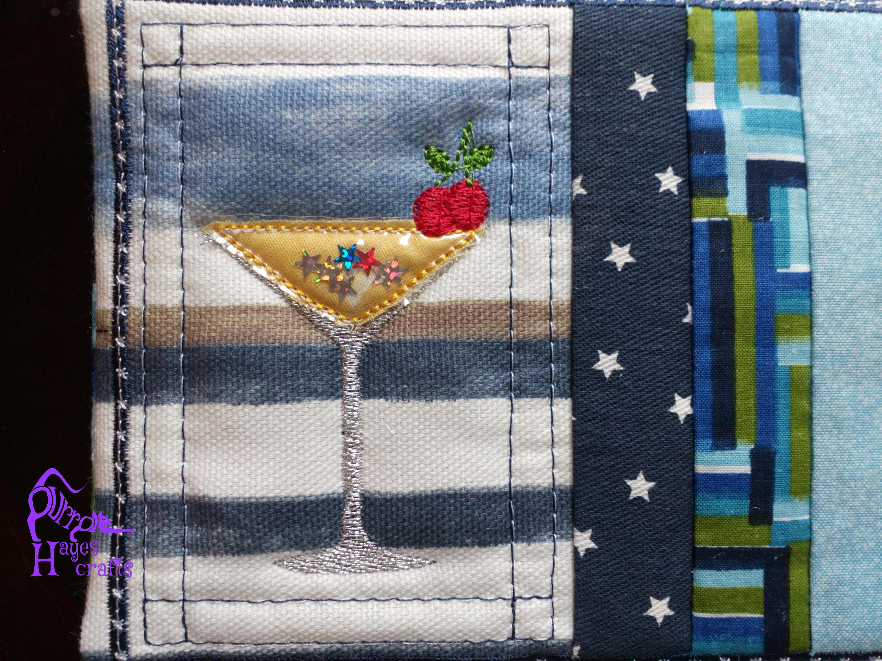 ITH Cocktail Coaster/mug Rug Machine Embroidery Design | Etsy