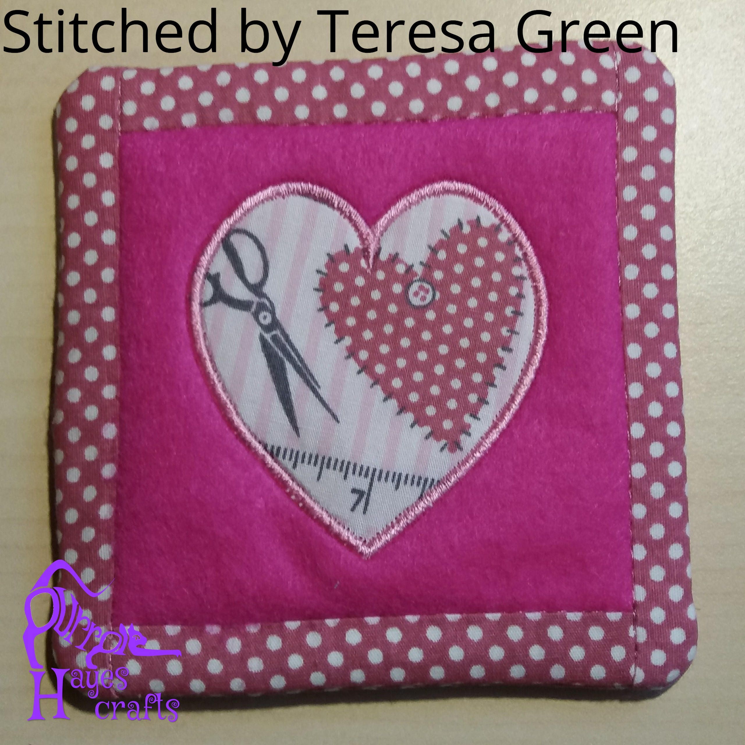 ITH Heart Coaster Machine Embroidery Design - Etsy
