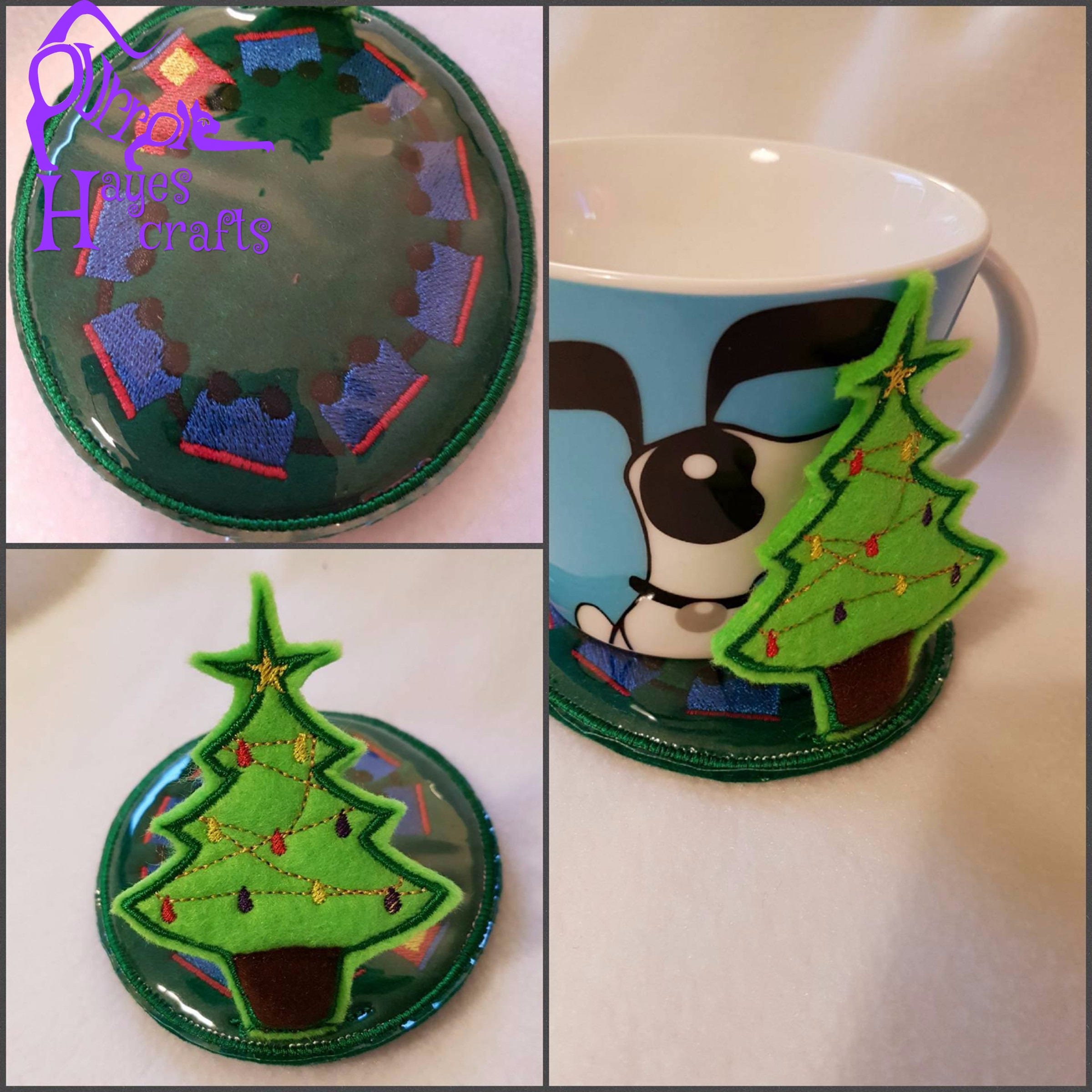 ITH Christmas Set Coaster/mug Rug Machine Embroidery Design | Etsy
